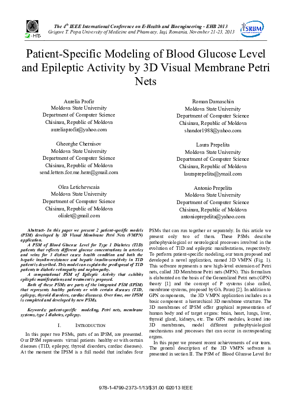 (PDF) Patient-Specific Modeling of Blood Glucose Level and Epileptic ...
