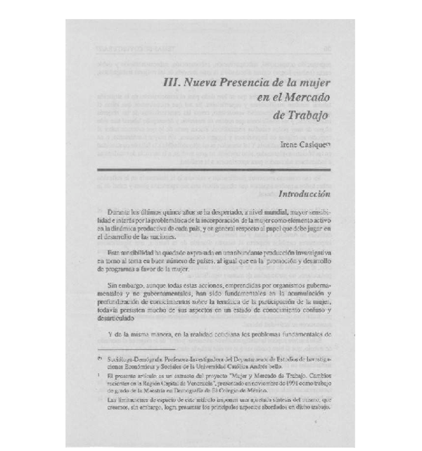 (PDF) Nueva presencia de la mujer en el mercado de trabajo.