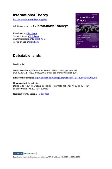 (PDF) Debatable Lands