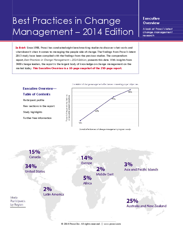 (PDF) Best Practices in Change Management – 2014 Edition Executive Overview