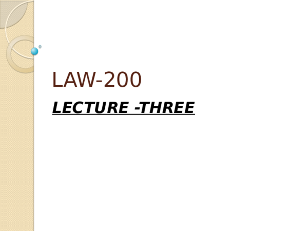 (PPT) LAW200 Lecture 3 Bailment and Pledge