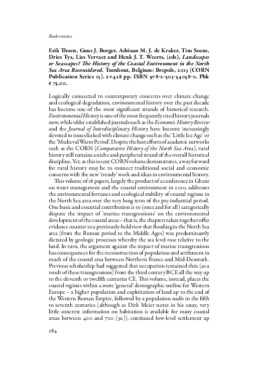(PDF) Review: Erik Thoen, Guus J. Borger, Adriaan M. J. de Kraker, Tim ...