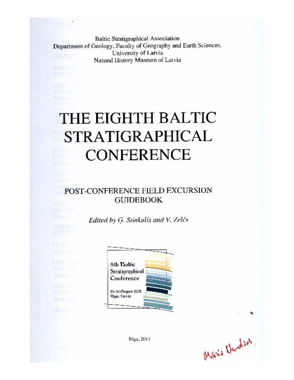 Baltic Ice lake coastal formations at Ēkāji and shore displacement ...