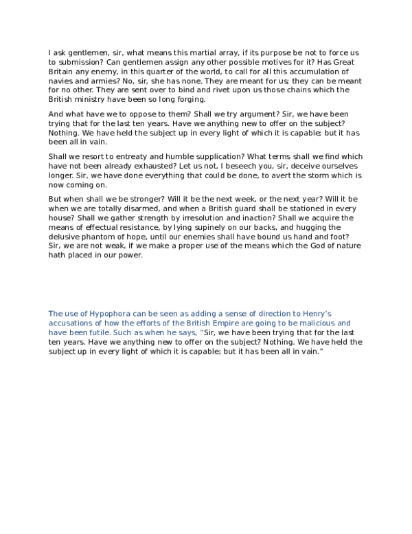 (DOC) Hypophora examples