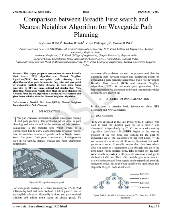 (PDF) Comparison between Breadth First search and Nearest Neighbor Algorithm for Waveguide Path ...