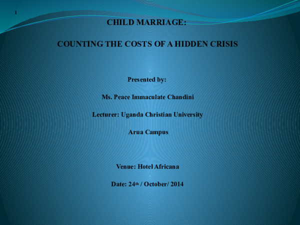 (PPT) child marriage