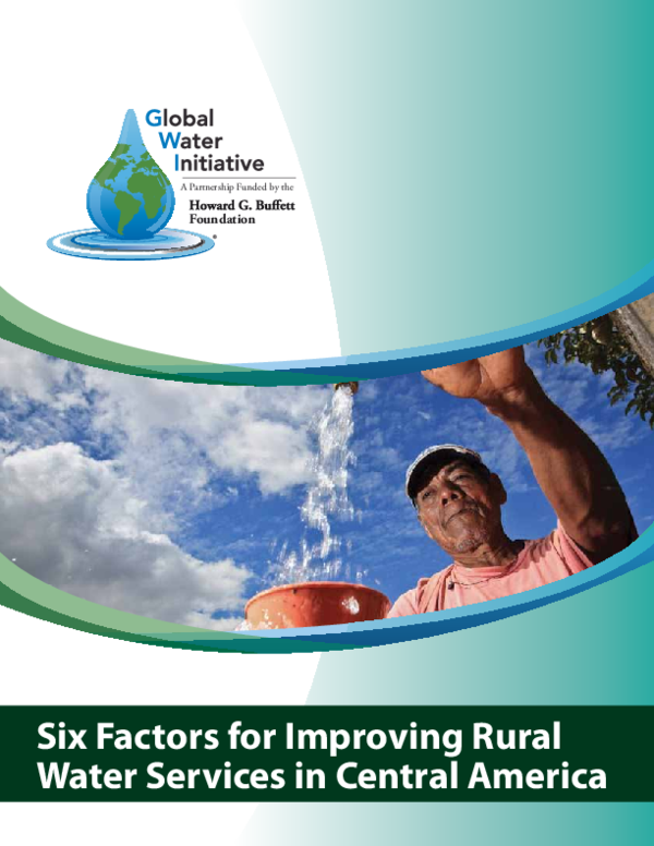 (PDF) Six Factors for Improving Rural Water Services in Central America