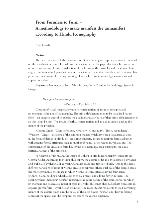 (PDF) From Formless to Form – A methodology to make manifest the ...
