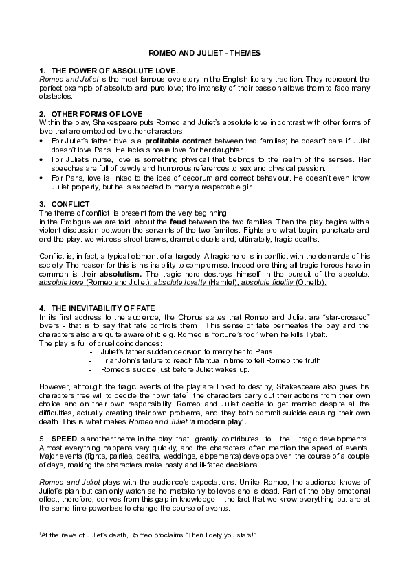 romeo and juliet characters