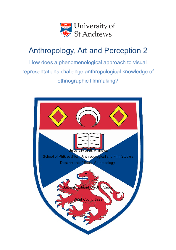 (DOC) Anthropology, Art and Perception - How does a phenomenological ...
