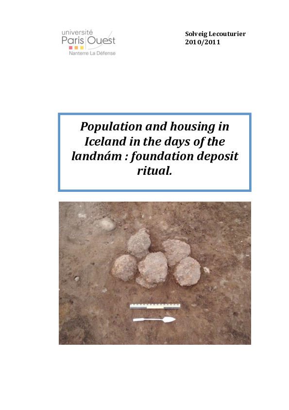 (PDF) Population and housing in Iceland in the days of the landnám ...