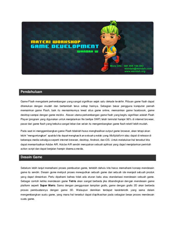 (PDF) Pengembangan Game dengan Flash Develop