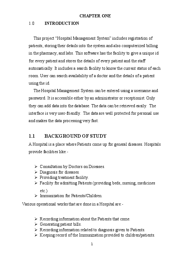 (DOC) Design and implementation of a computerised hospital management ...