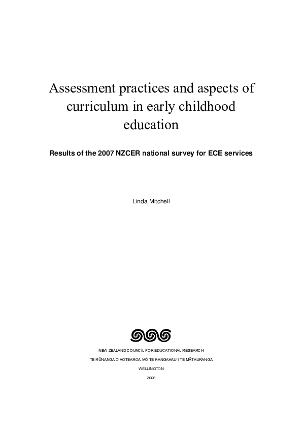 (PDF) Assessment practices and aspects of curriculum in early childhood ...