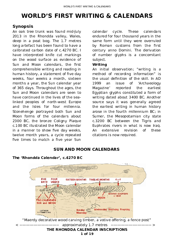 (DOC) World First Writing