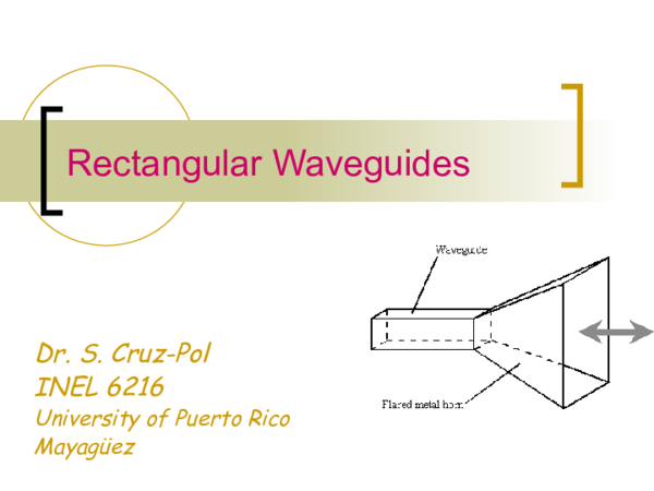 (PPT) Rectangular WAVE GUIDE