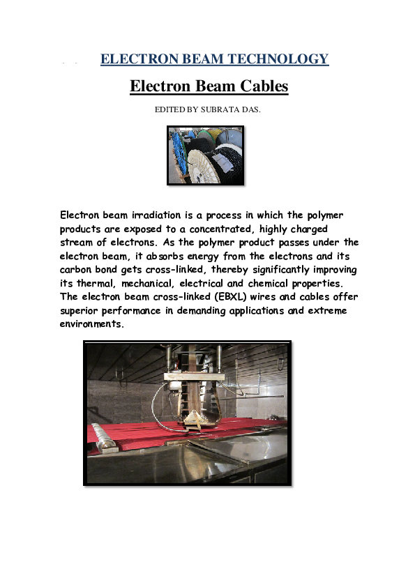 (PDF) ELECTRON BEAM CURING TECHNOLOGY