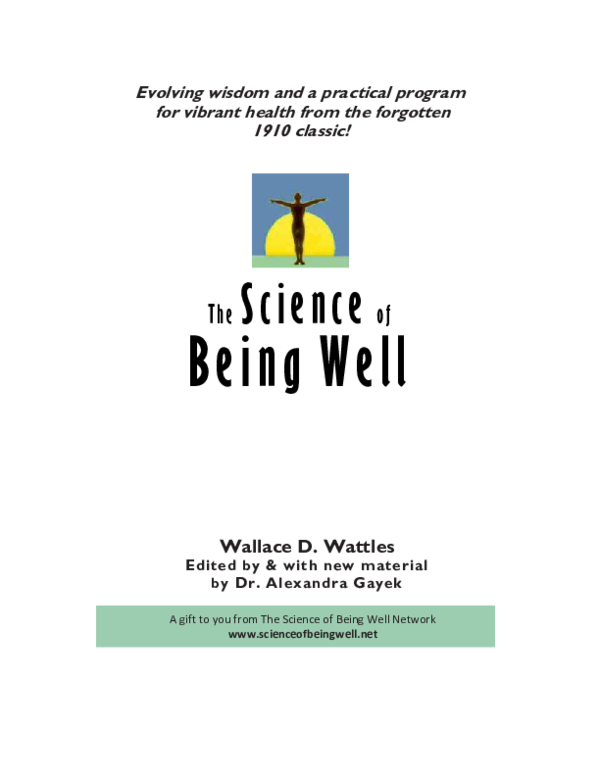 (PDF) The Science of Being Well