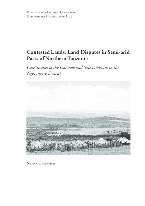 (PDF) Contested Lands: Land Disputes in Semi-arid Parts of Northern ...