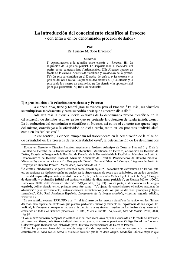 (DOC) La introducción del conocimiento científico al proceso