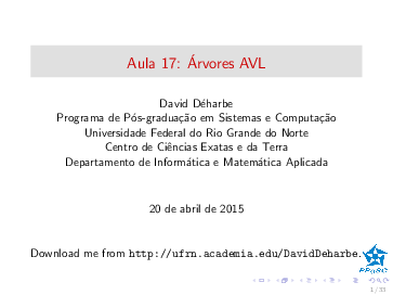 (PDF) Árvores AVL