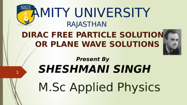 (PPT) Dirac Solution