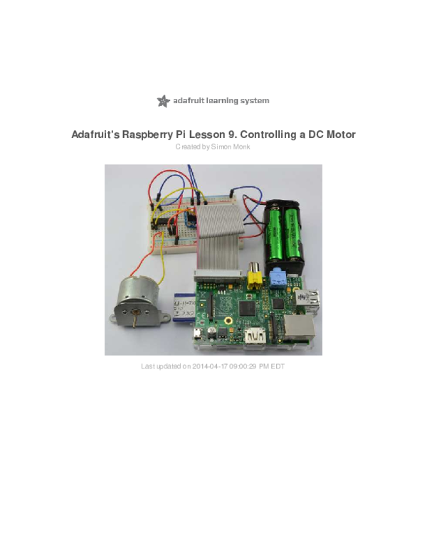 (PDF) Raspberry Pi Project - DC Motor