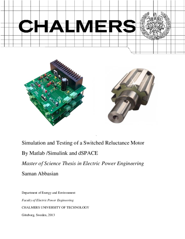 Pdf Simulation And Testing Of A Switched Reluctance Motor