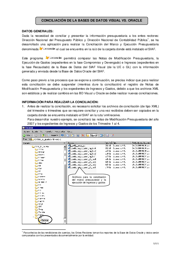 (PDF) CONCILIACIÓN DE LA BASES DE DATOS VISUAL VS. ORACLE