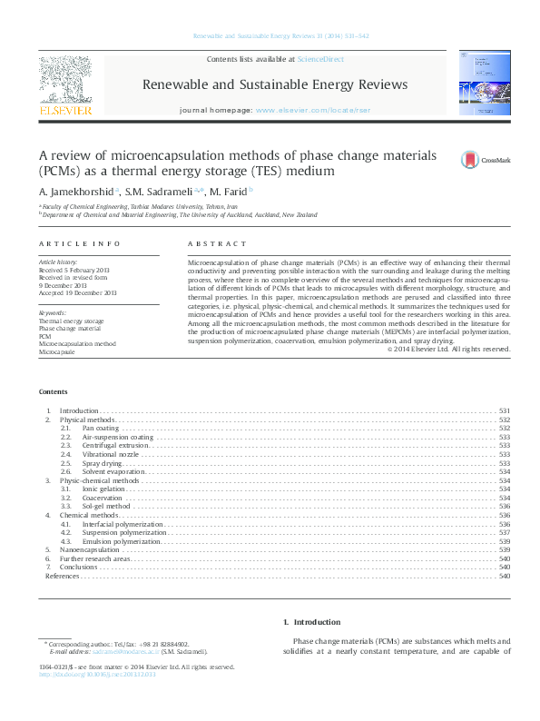 A review of microencapsulation methods of phase change materials (PCMs ...