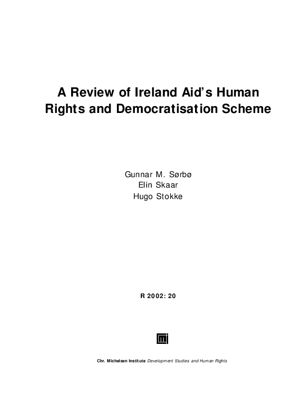 (PDF) A Review of Ireland Aid's Human Rights and Democratisation Scheme ...