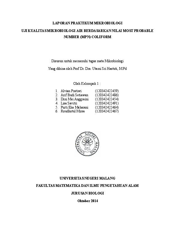 (DOC) Bakteri Coliform