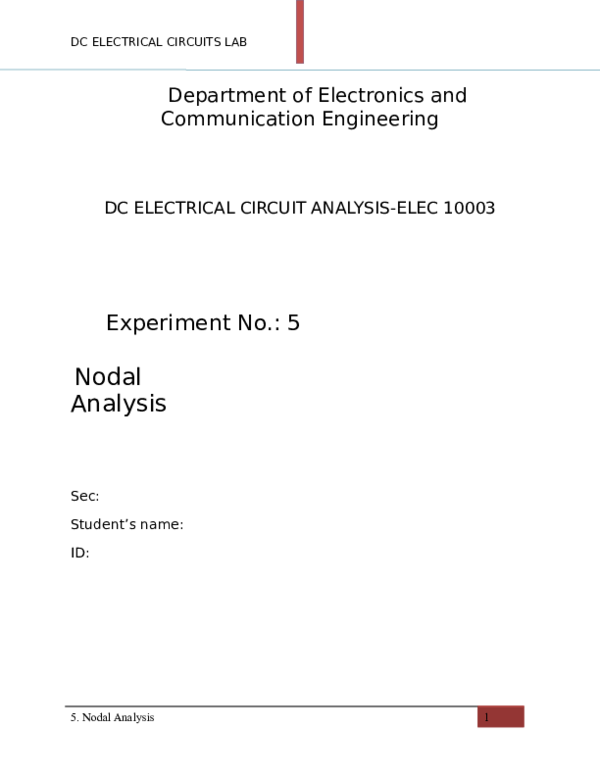 (DOC) Nodal Analysis