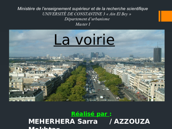 (PPT) La voirie