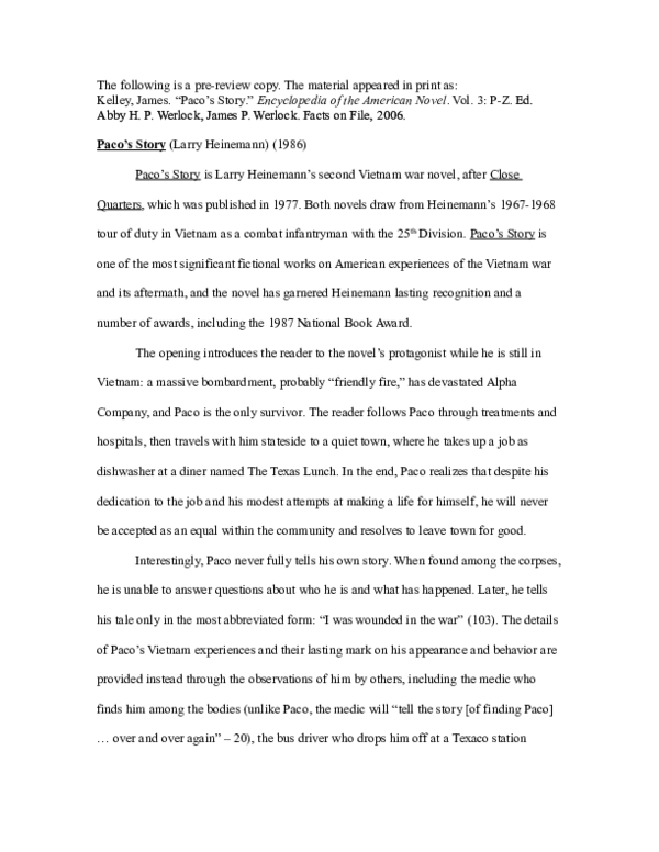 (DOC) Paco's Story (2006)