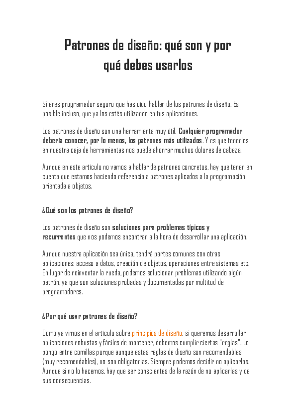 (PDF) Patrones de Diseño