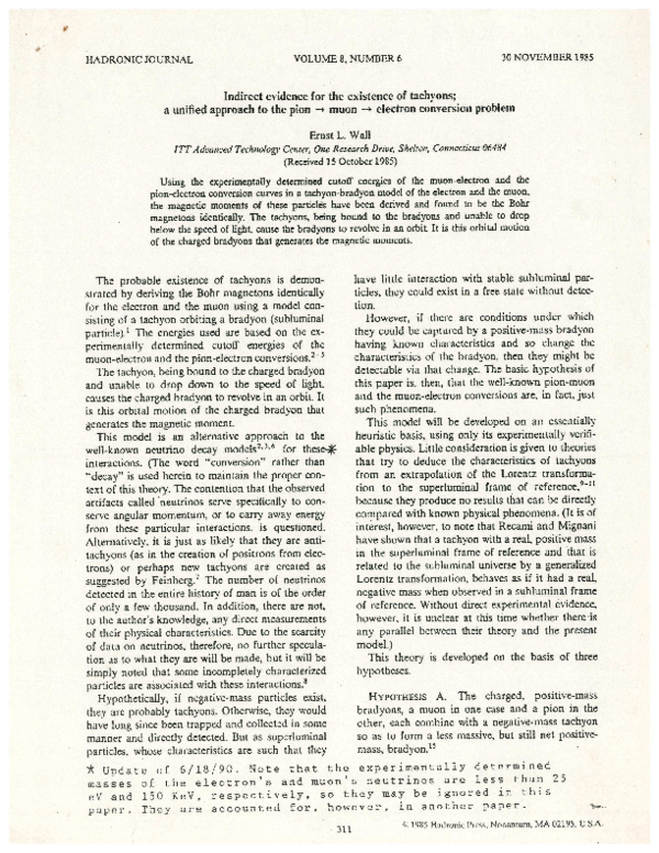 (PDF) Indirect evidence for the existence of tachyons: a unified ...