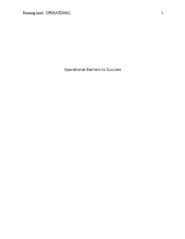 (DOC) Operational Barriers to Success