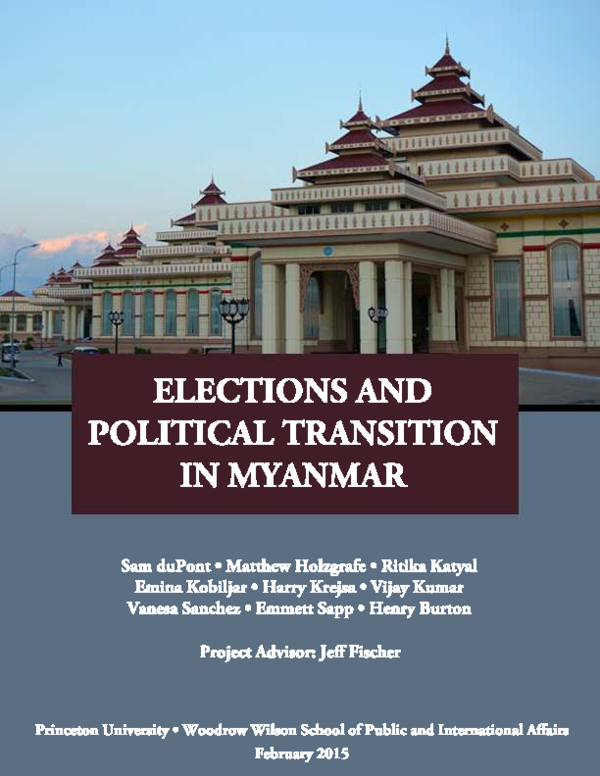 (PDF) Election and Polictical Transition in Myanmar