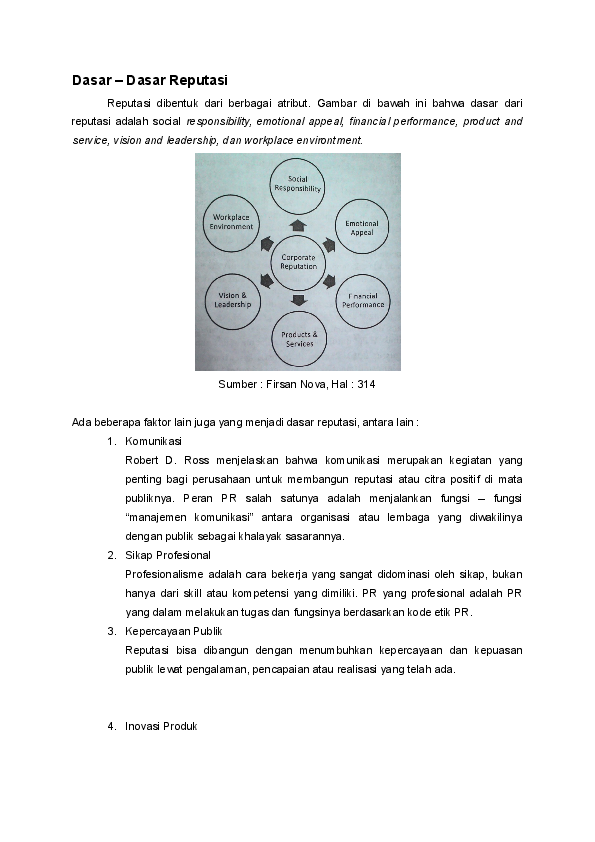(DOC) Dasar - Dasar Membangun Reputasi Perusahaan