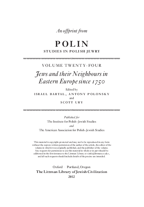 (PDF) The Ideological Roots of the Polish Jewish Intelligentsia'