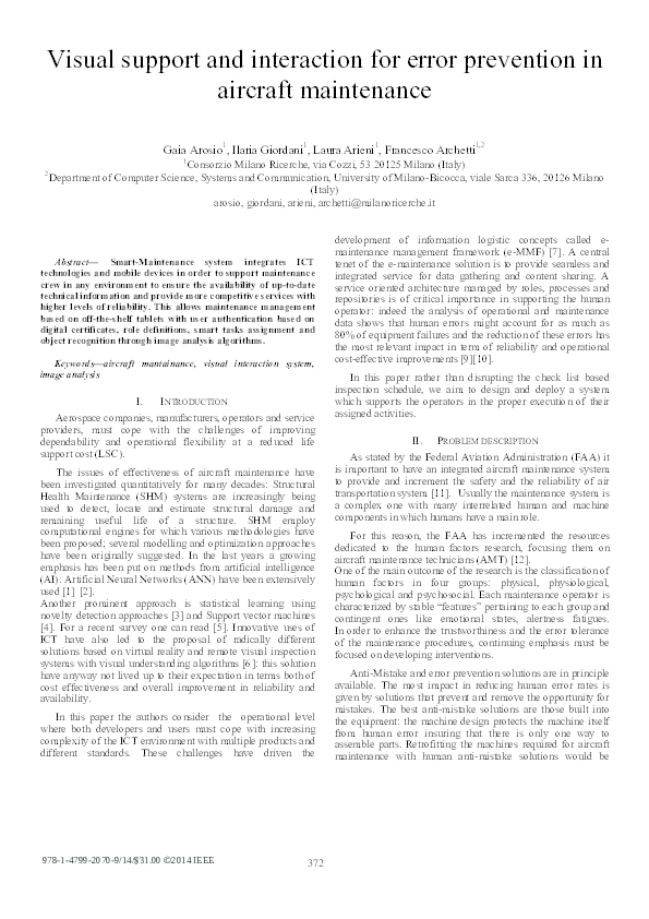 (PDF) Visual support and interaction for error prevention in aircraft ...