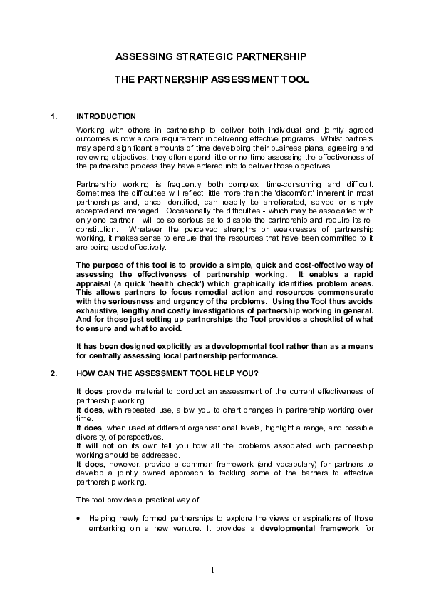 (DOC) How to write a partnership survey