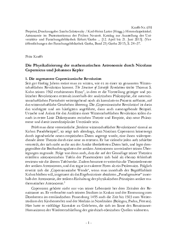 Am kepler bewegt sich was - Lehrer-Uni