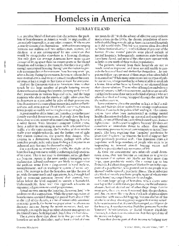 (PDF) Homeless in America