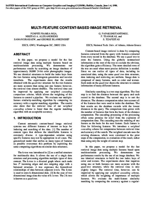 Pdf Multi Feature Content Based Image Retrieval