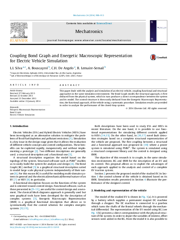 (PDF) Coupling Bond Graph and Energetic Macroscopic Representation for ...