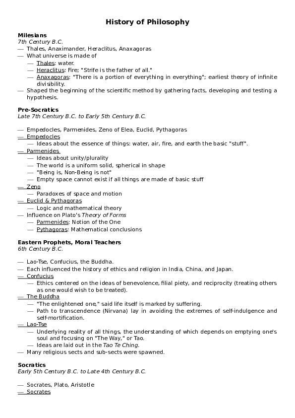 (DOC) History of Philosophy