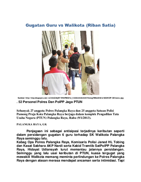 (PDF) Gugatan Guru vs Walikota (Riban Satia)