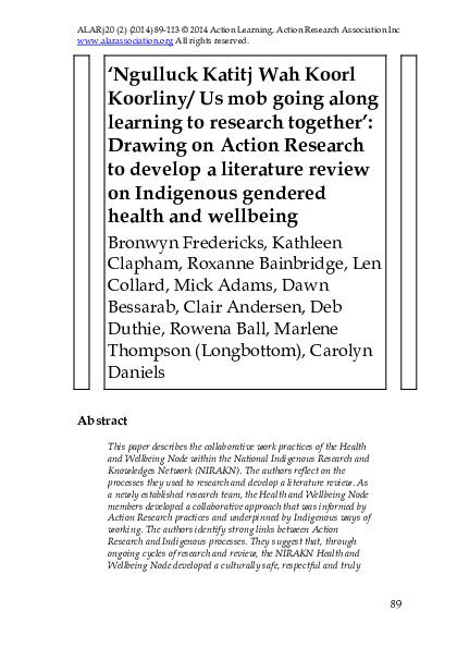 (PDF) Drawing on Action Research